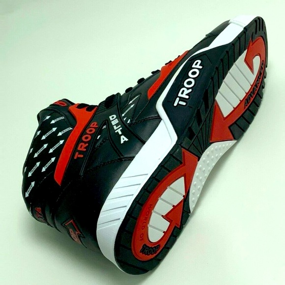 TROOP | Shoes | Mens Troop Delta Black White Red Hightop Sneakers Nwt ...